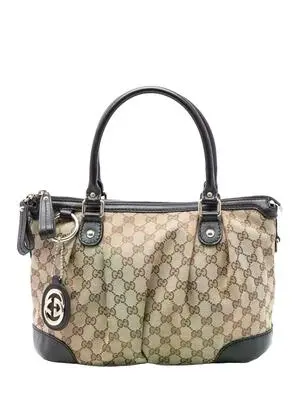 Gucci Gg Canvas Sukey Satchel - Brown