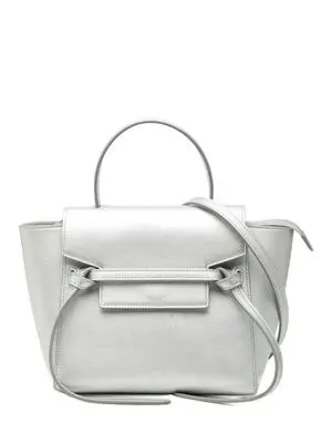 Celine 2018 Nano Laminated Calfskin Belt Bag - Silver