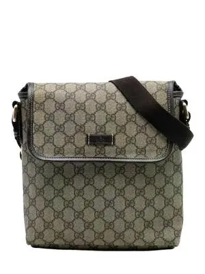 Gucci Gg Supreme Crossbody Bag - Brown