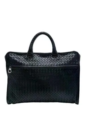 Bottega Veneta Nappa Intrecciato Business Bag - Black