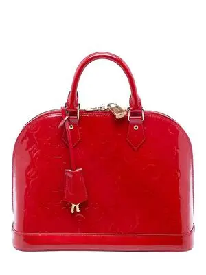 LOUIS VUITTON 2013 Monogram Vernis Alma Pm Handbag - Red