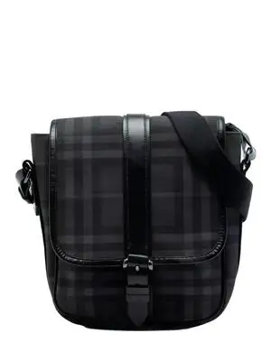 Burberry Smoke Check Coated Canvas Crossbody Bag - Grey