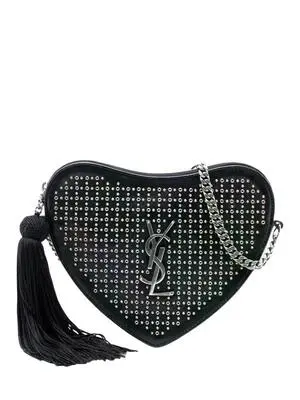 Saint Laurent 2018 Calfskin Sac Coeur Crossbody Bag - Black