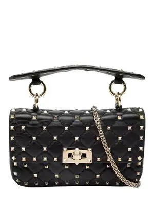 Valentino Garavani Rockstud Spike Satchel - Black