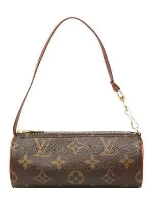 LOUIS VUITTON Monogram Papillon Pochette Handbag - Brown