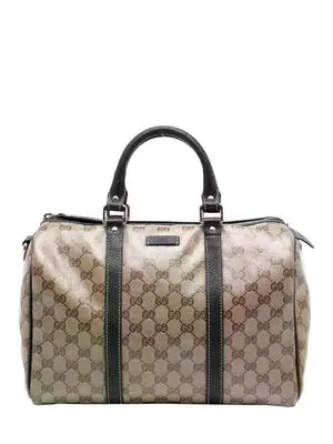 Gucci Medium Gg Crystal Joy Boston Bag - Brown