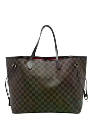 LOUIS VUITTON 2012 Damier Ebene Neverfull Gm Tote Bag - Brown
