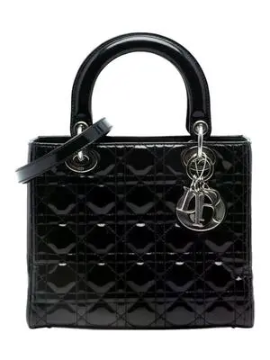 Dior 2012 Medium Cannage Lady Satchel - Black