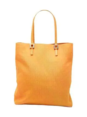 Fendi Zucchino Canvas Tote Bag - Orange