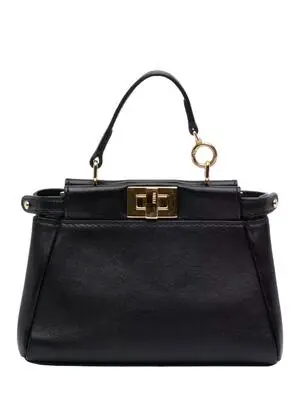 Fendi Micro Nappa Peekaboo Iconic Satchel - Black