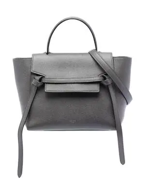 Celine 2019 Micro Grained Calfskin Belt Bag Satchel - Black