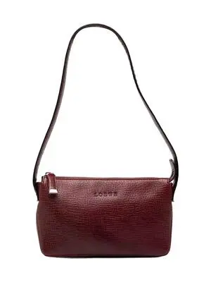 Loewe 2000-2020 Textured Leather Shoulder Bag - Red