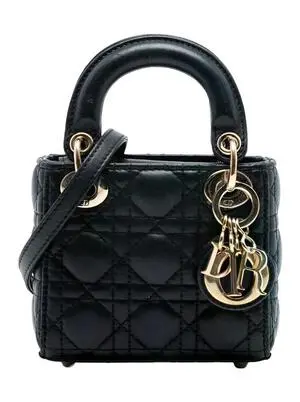Dior 2021 Micro Lady Satchel - Black