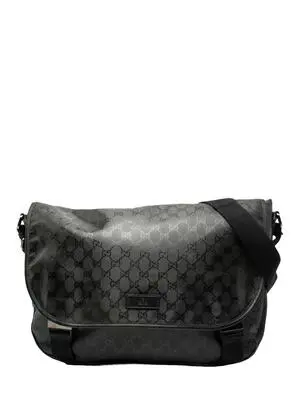 Gucci Gg Imprime Messenger Bag - Black