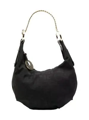 Fendi Zucca Canvas Chef Chain Hobo Bag - Brown
