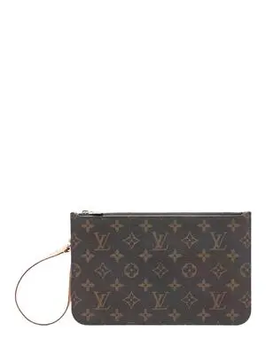 LOUIS VUITTON 2014 Monogram Neverfull Pouch - Brown