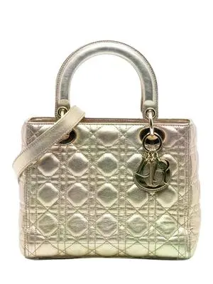 Dior 2018 Medium Lady Satchel - Gold