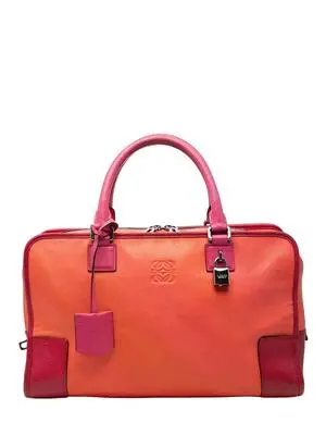 Loewe 2012 Tricolor Leather Amazona 36 Handbag - Orange