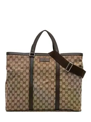 Gucci Gg Canvas Joy Tote Satchel - Brown
