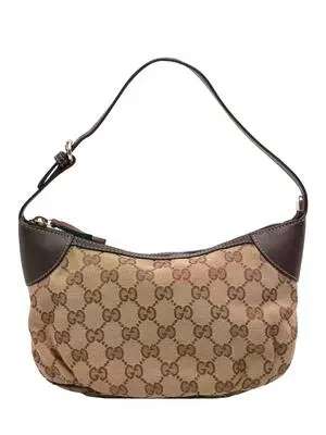 Gucci Gg Canvas Web Handbag - Brown