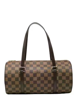 LOUIS VUITTON 2004 Damier Ebene Papillon 30 Handbag - Brown