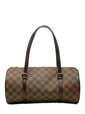 LOUIS VUITTON 2004 Damier Ebene Papillon 30 Handbag - Brown