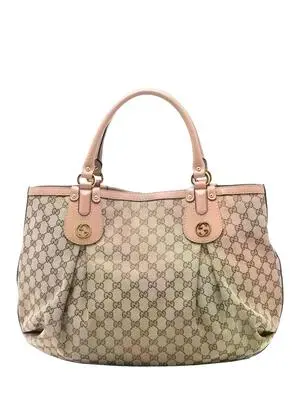 Gucci Gg Canvas Scarlett Tote Bag - Brown