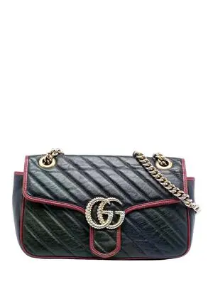 Gucci Gg Marmont Matelasse Shoulder Bag - Black