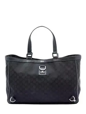 Gucci Gg Canvas Abbey D-ring Tote - Black