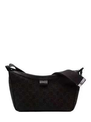 Gucci Gg Denim Crossbody Bag - Brown
