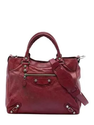 Balenciaga 2012 Lambskin Motocross Giant 12 Velo Satchel - Red