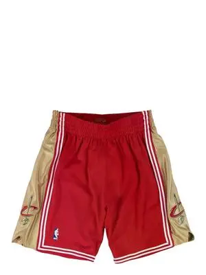 Mitchell & Ness Nba Panelled Logo Shorts - Red