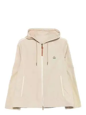 Moncler Sarracenia Hooded Jacket Neutrals