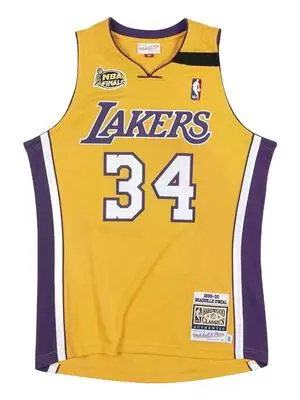 Mitchell & Ness Shaquille O'neal Los Angeles Lakers 1999-00 Jersey - Yellow