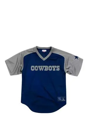 Mitchell & Ness Dallas Cowboys Final Second V-neck T-shirt - Blue