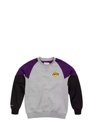Mitchell & Ness Nba Los Angeles Lakers Colourblock Sweatshirt - Grey