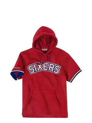 Mitchell & Ness Nba Philadelphia 76ers Short-sleeve Hoodie - Red