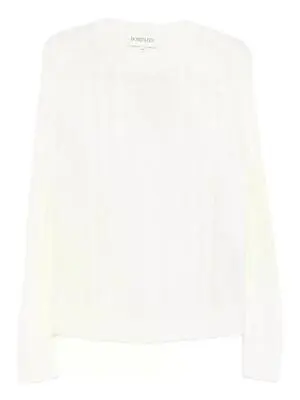 Eric Bompard Cable-knit Round-neck Sweater - Neutrals