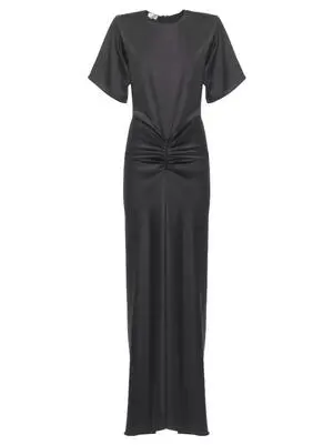 Andamane Ruched Maxi Dress - Black