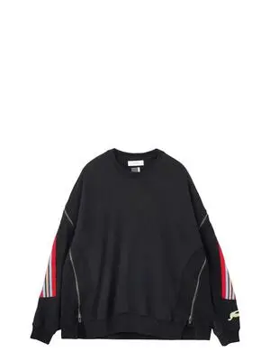 Facetasm Zipped Panelled Sweatshirt - Black