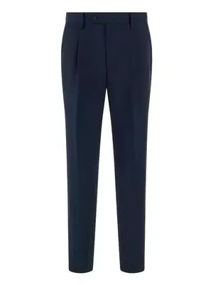 Boggi Milano Pleated Trousers - Blue