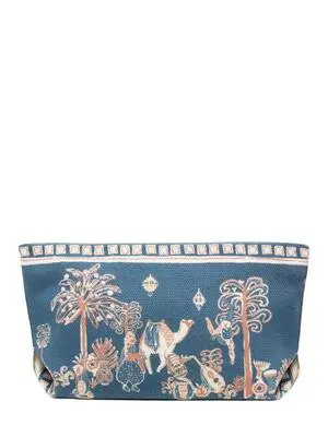 ALEMAIS Printed Clutch - Blue
