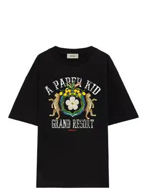 A PAPER KID Jersey T-shirt - Black