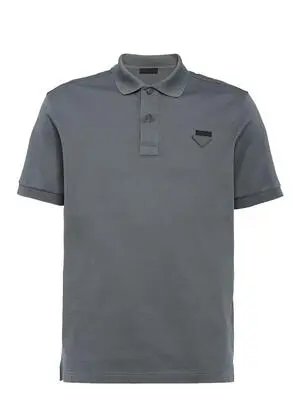 Prada Pique Polo Shirt - Grey