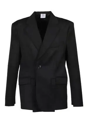 Vetements Single-breasted Blazer - Black