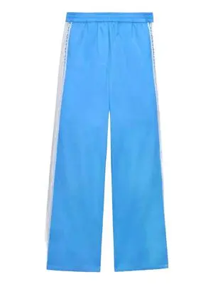 MSGM Lace Trim Trousers - Blue