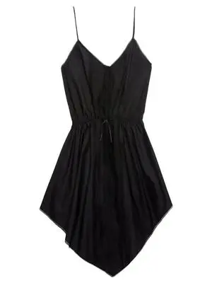 MSGM Lace Trim Handkerchief Hem Dress - Black
