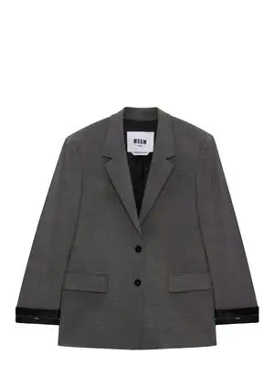 MSGM Single-breasted Blazer - Grey