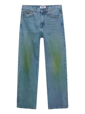 MSGM Logo Detail Jeans - Blue