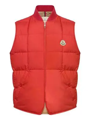 Moncler Elberton Quilted Padded Gilet - Red